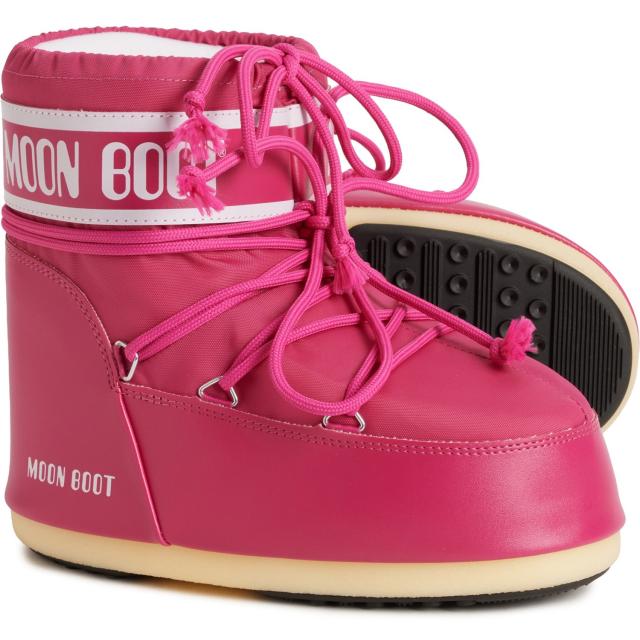 (取寄) レディース アイコン ロウ ナイロン ブーツ MOON BOOTS women Icon Low Nylon Boots (For Women)  010-Bougainvillea
