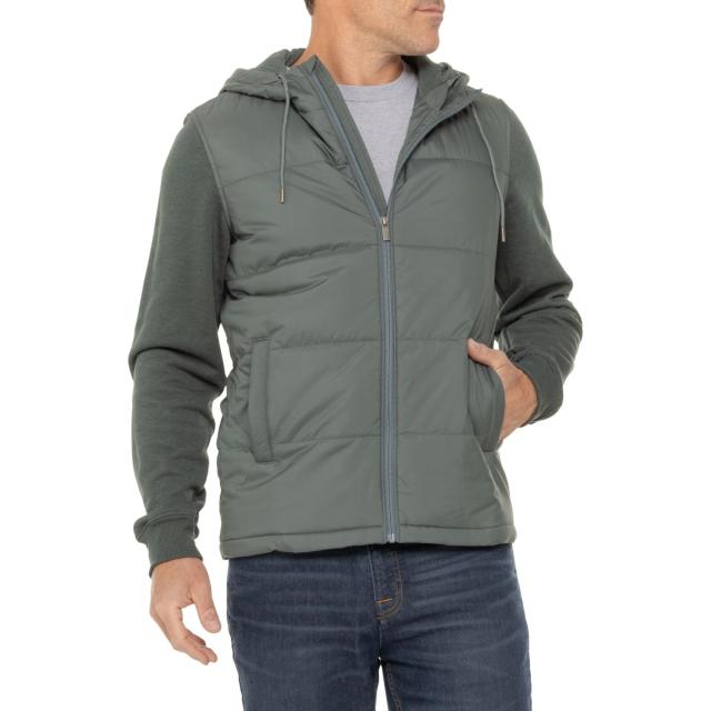 (取寄) テンツリー クラウド シェル ハイブリット フーデット ジャケット - インサレーテッド tentree Cloud Shell Hybrid Hooded Jacket - Insulated  Urban Green