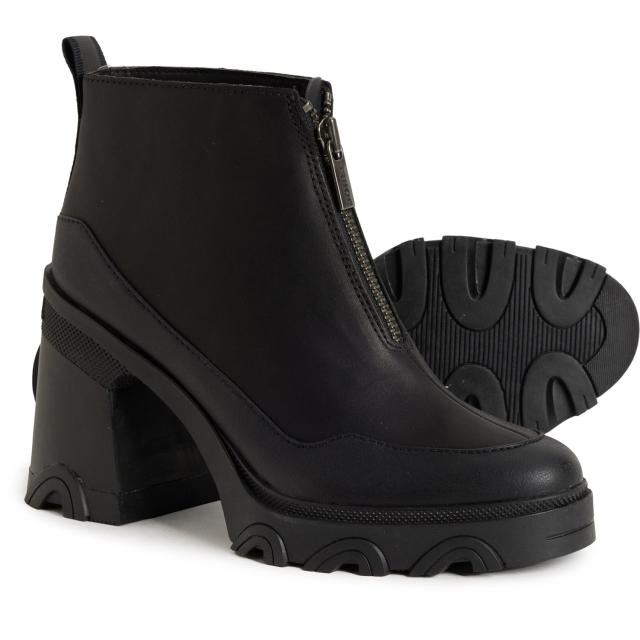 (取寄) ソレル レディース ブレックス フロント ジップ ヒールド ブーツ Sorel women Brex Front Zip Heeled Boots (For Women) Black/ Black