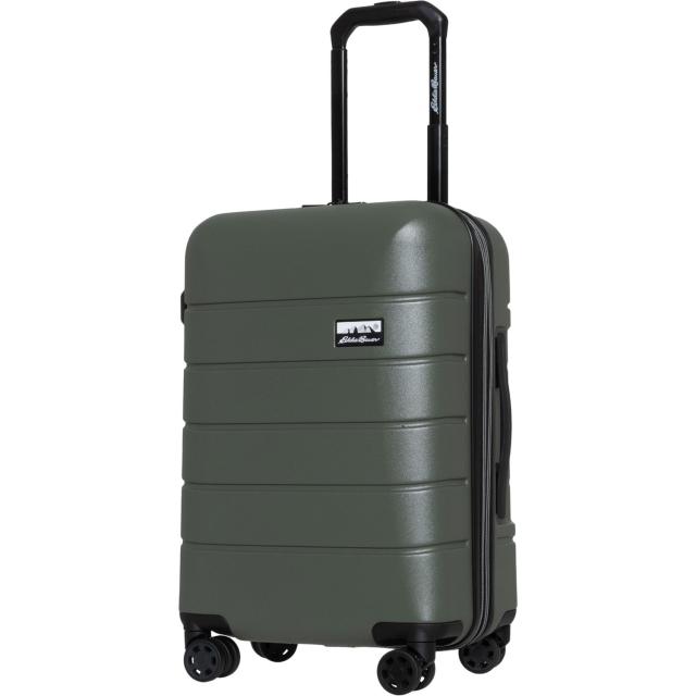 (取寄) エディーバウアー 22インチ グレイシャー キャリーオン スピナー スーツケース - ハードサイド, エクスパンダブル, スプリッグ Eddie Bauer 22” Glacier Carry-On Spinner Suitcase - Hardside, Expandable, Sprig  Sprig