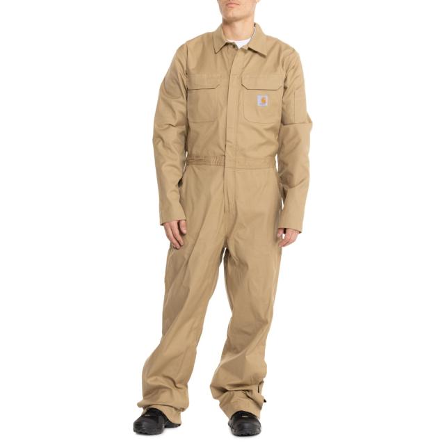 (取寄) カーハート 105019 トール ラギッド フレックス キャンバス カバーオール Carhartt 105019 Tall Rugged Flex Canvas Coveralls Dark Khaki