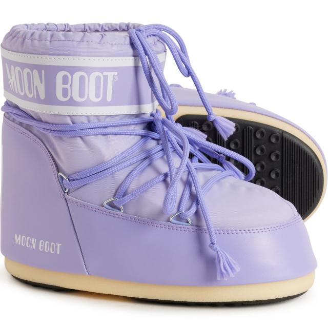 (取寄) レディース アイコン ロウ ナイロン ブーツ MOON BOOTS women Icon Low Nylon Boots (For Women)  Lilac