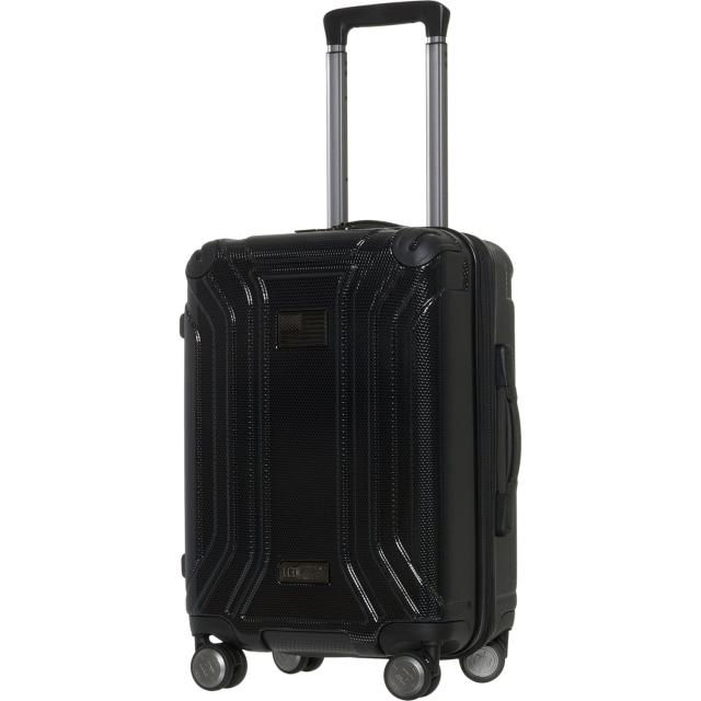 (取寄) ハイランドタクティカル 21インチ タイタン キャリーオン スピナー スーツケース - ハードサイド, エクスパンダブル, ブラック HIGHLAND TACTICAL 21” Titan Carry-On Spinner Suitcase - Hardside, Expandable, Black  Black