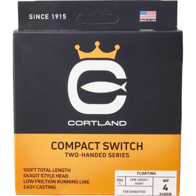 (取寄) コートランド コンパクト スウィッチ フライ ライン - Cortland Two-Handed Compact Switch Fly Line - 100'  Lime Green/Ivory