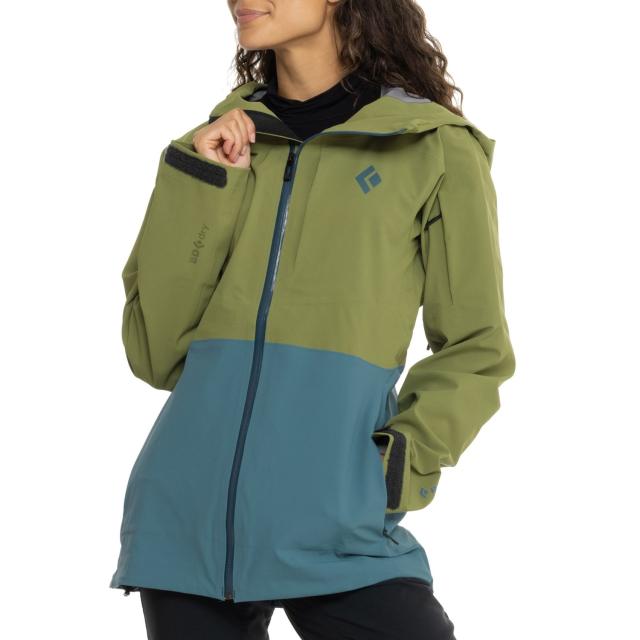 (取寄) ブラックダイヤモンド リーコン ストレッチ スキー シェル ジャケット - ウォータープルーフ, レコ  Recon Stretch Ski Shell Jacket - Waterproof, RECCO  Crag Green-Creek Blue
