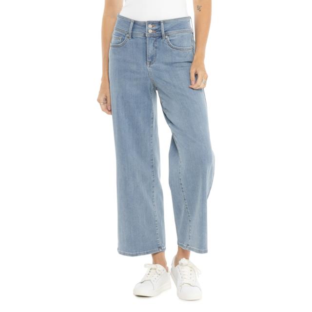 (取寄) エヌワイディージェイ テレサ ワイド レッグ アンクル ジーンズ - ハイ ライズ NYDJ Teresa Wide Leg Ankle Jeans - High Rise Minorca Isle