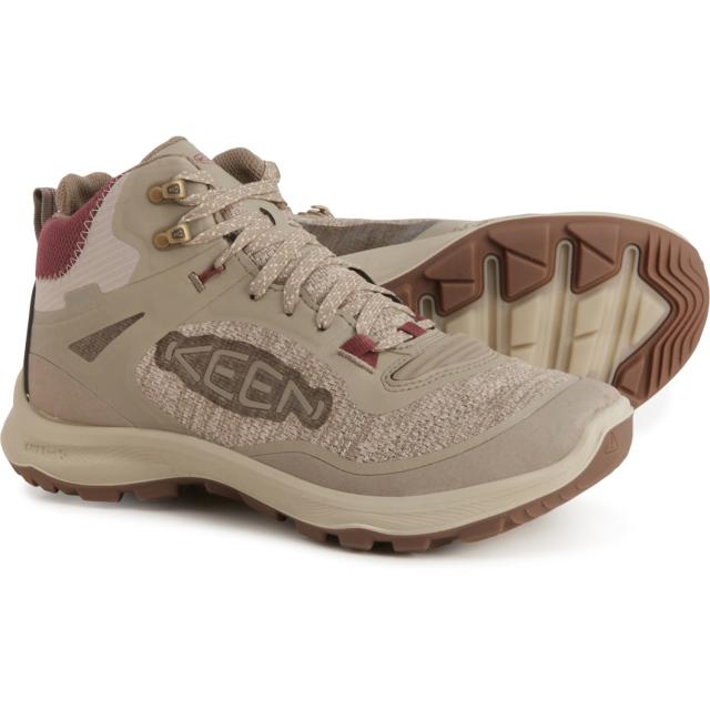 (取寄) キーン レディース テラドーラ フレックス ミッド ハイキング ブーツ Keen women Terradora Flex Mid Hiking Boots (For Women)  Plaza Taupe/Windsor Wine
