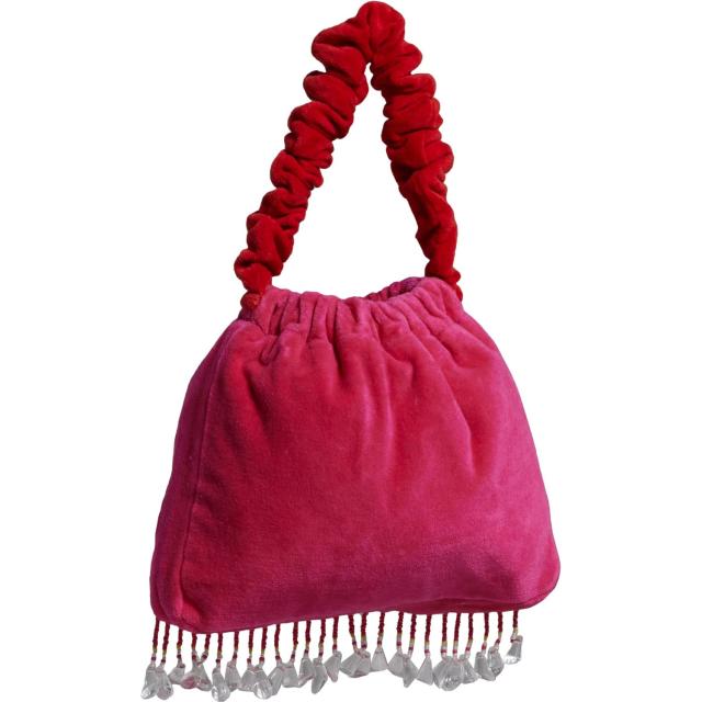 (取寄) フリーピープル バンクーバー ベルネット クラッチ Free People Vancouver Velvet Clutch  Red/Pink