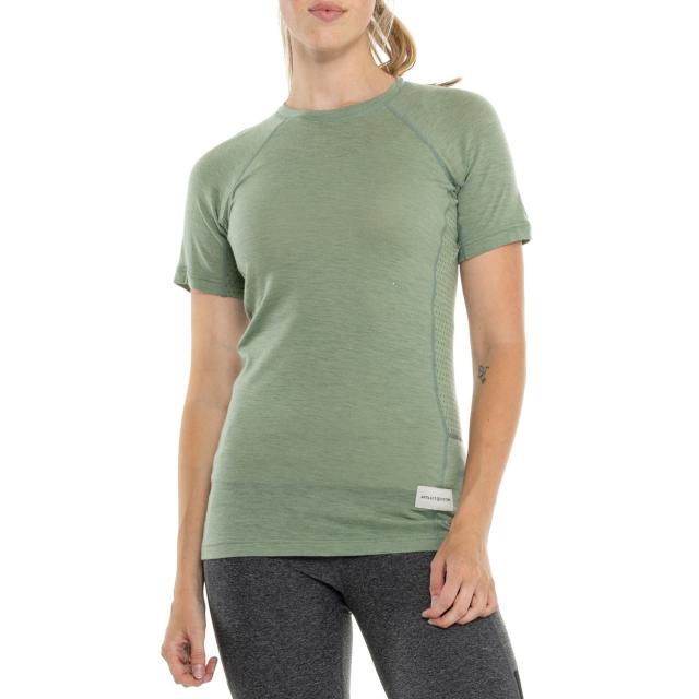 (取寄) アーティレクト ボウルダー 125 ベース レイヤー トップ - メリノ ウール, ショート スリーブ ARTILECT Boulder 125 Base Layer Top - Merino Wool, Short Sleeve  Sea Spray