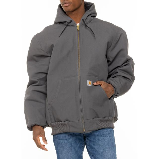 (取寄) カーハート 103940 ファーム ダック アクティブ キルテッド ジャケット - インシュレイテッド フランネル ライン Carhartt 103940 Firm Duck Active Quilted Jacket - Insulated, Flannel Lined Gravel