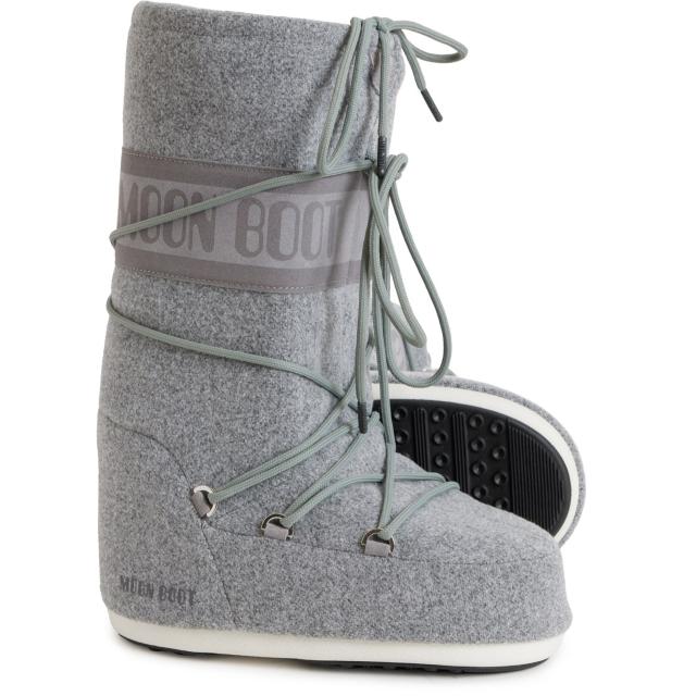 (取寄) レディース メイド イン ヨーロッパ アイコン フェルト ブーツ MOON BOOTS women Made in Europe Icon Felt Boots (For Women)  Grey