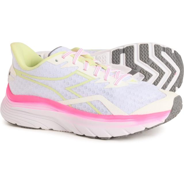 (取寄) ディアドラ レディース エイキープ ニュークレオ ランニング シューズ Diadora women Equipe Nucleo Running Shoes (For Women)  White/Pink Fluo/Shadow Lime