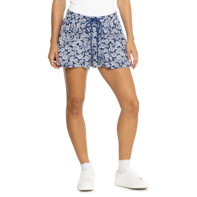 (取寄) フリーピープル プリンテッド プル-オン ショーツ Free People Offbeat Printed Pull-On Shorts  Navy