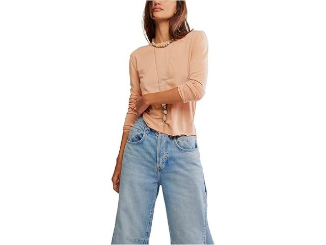 (取寄) フリーピープル レディース ノバ ティー ロング スリーブ Free People women Nova Tee Long Sleeve Peached Copper