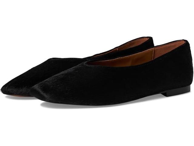 (取寄) メイドウェル レディース セージ バレエ フラッツ - ヘアカーフ Madewell women Sage Ballet Flat - Haircalf True Black