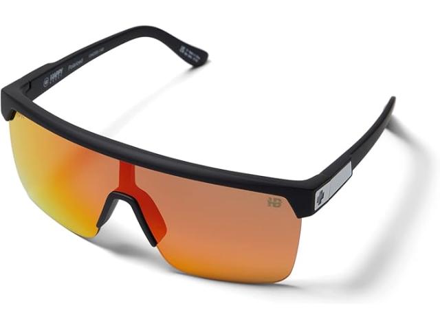 (取寄) スパイ フリン 5050 シールド サングラス Spy Optic Flynn 5050 Shield Sunglasses Matte Black/Happy Boost Polar Orange Mirror