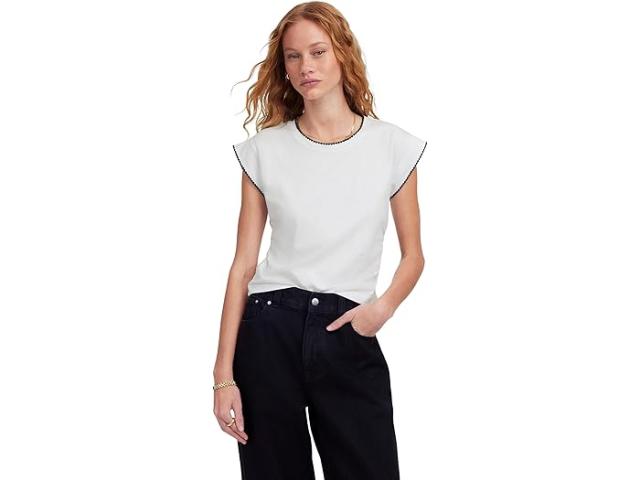 (取寄) メイドウェル レディース スートロ マッスル ティー ステッチド Madewell women Sutro Muscle Tee Stitched White