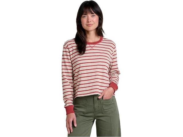 (取寄) トードアンドコー レディース バウンドレス ジャージ ロング スリーブ ティー Toad&Co women Boundless Jersey Long Sleeve Tee Campfire Stripe