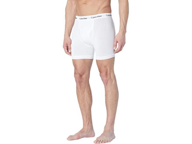(取寄) カルバンクライン アンダーウェア メンズ コットン ストレッチ ボクサー ブリーフ 3-パック   Underwear men   Underwear Cotton Stretch Boxer Brief 3-Pack White