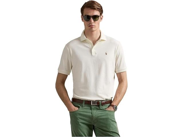 (取寄) ラルフローレン メンズ クラシック フィット ソフト コットン ポロ シャツ Polo Ralph Lauren men Classic Fit Soft Cotton Polo Shirt Pale Cream