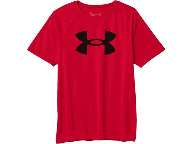 (取寄) アンダーアーマー キッズ メンズ テック ビッグ ロゴ ショート スリーブ (ビッグ キッズ) Under Armour Kids men Under Armour Kids Tech Big Logo Short Sleeve (Big Kids) Red/Black