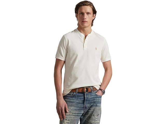 (取寄) ラルフローレン メンズ フェザーウェイト メッシュ ヘンリー Polo Ralph Lauren men Featherweight Mesh Henley Pale Cream