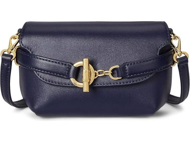 (取寄) ローレン ラルフローレン レディース レザー スモール ブレイク クロスボディ バッグ Lauren Ralph Lauren women Leather Small Blaike Crossbody Bag Navy