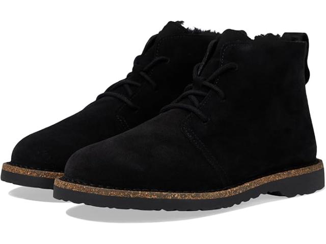 (取寄) ビルケンシュトック レディース ウプサラ ミッド レースアップ シアリング - スエード Birkenstock women Uppsala Mid Lace-Up Shearling - Suede Black