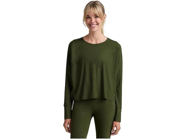 (取寄) ビヨンドヨガ レディース フェザーウェイト デイドリーマー プルオーバー Beyond Yoga women Featherweight Daydreamer Pullover Army Green Heather