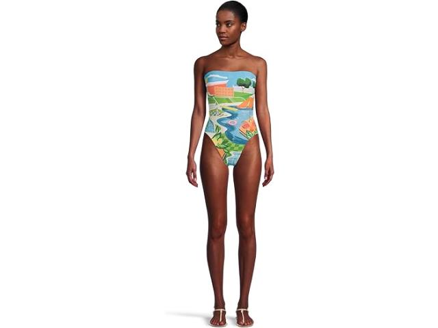 (取寄) シーフォリー レディース サンセット DD ヘアバンド ワンピース Seafolly women Sunset Dd Bandeau One-Piece Turquoise