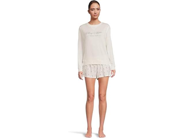 (取寄) レディース シュガー スウィートハート ロング スリーブ ショーティ セット HONEYDEW women Sugar Sweetheart Long Sleeve Shortie Set Ivory Martinis