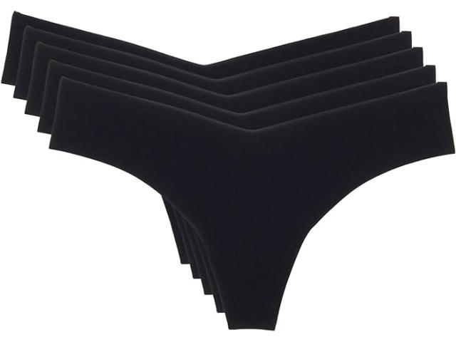 (取寄) コマンドー レディース クラシック トング 5-パック Commando women Commando Classic Thong 5-Pack Black/Black/Black/Black/Black