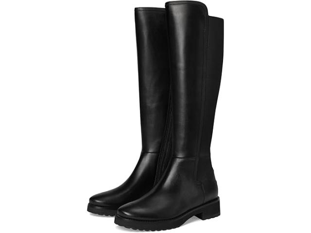 (取寄) コールハーン レディース リンドン ウォータープルーフ トール エクエストリアン ブーツ Cole Haan women Lyndon Waterproof Tall Equestrian Boots Black Leather Waterproof