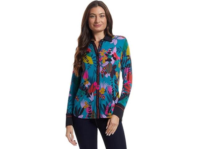 (取寄) ジョニー ワズ レディース ザ ジャニー フェーバリット ボタン フロント シャツ- ハウス オブ fl Johnny Was women The Janie Favorite Button Front Shirt- House Of Fl House Of Flores