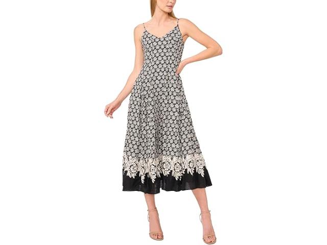 (取寄) シーシー レディース スパゲッティ ストラップ A-ライン マキシ ドレス CeCe women Spaghetti Strap A-line Maxi Dress Rich Black