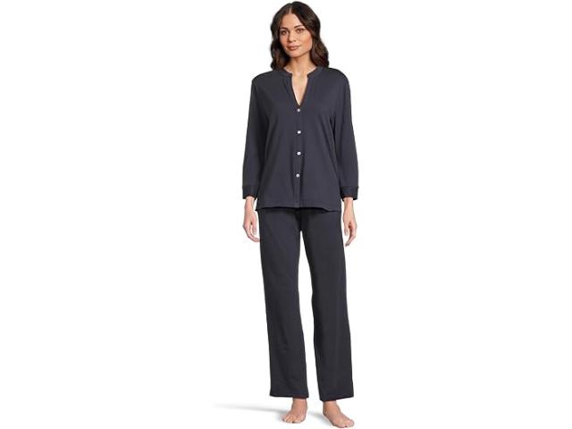 (取寄) N バイ ナトリ レディース ブリーズ マンダリン パジャマ セット N by Natori women Breeze Mandarin Pajama Set Navy