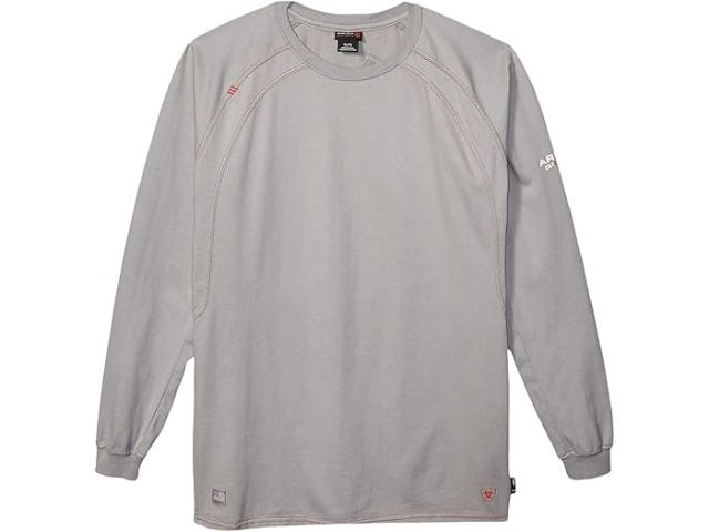 (取寄) アリアット メンズ Fr ワーク クルー Tシャツ Ariat men FR Work Crew T-Shirt Silver Fox