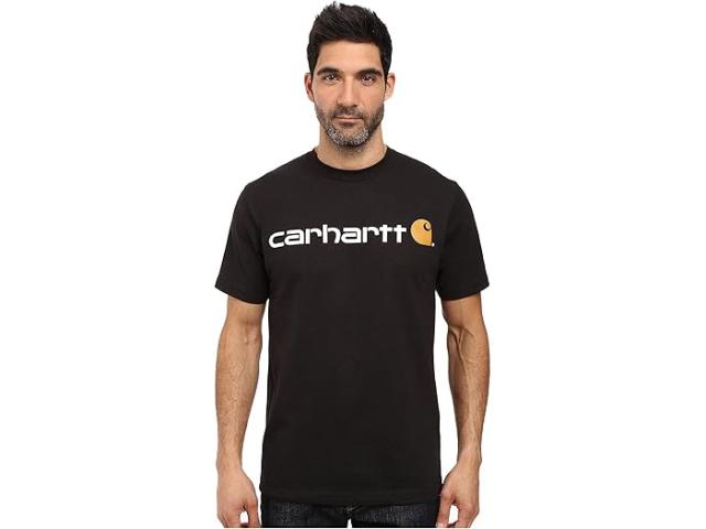 (取寄) カーハート メンズ シグニチャー ロゴ S/S T-シャツ Carhartt men Signature Logo S/S T-Shirt Black