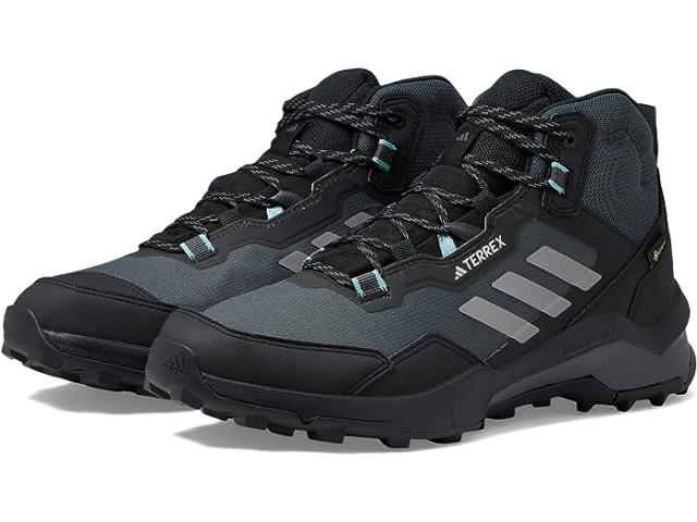 (取寄) アディダス アウトドア レディース テレックス Ax4 ミッド ゴアテックス シューズ adidas Outdoor women Terrex Ax4 Mid GORE-TEX Shoes Black/Grey/Mint Ton