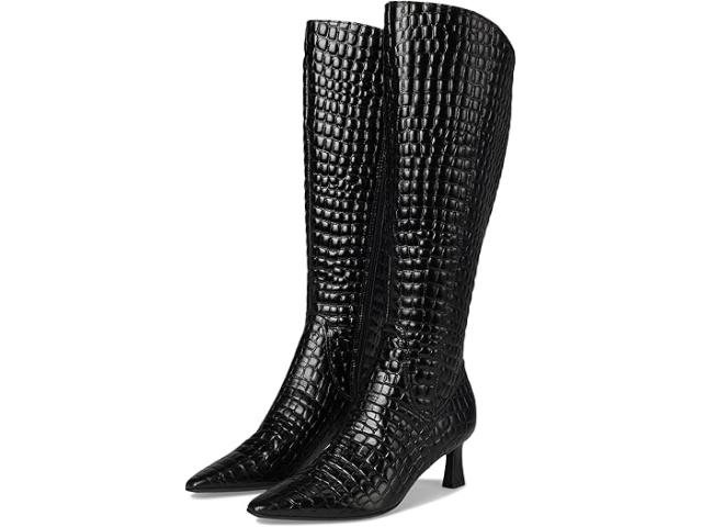 (取寄) ナチュラライザー レディース ディーシャ - ワイド カーフ ブーツ Naturalizer women Deesha - Wide Calf Boot Black Leather