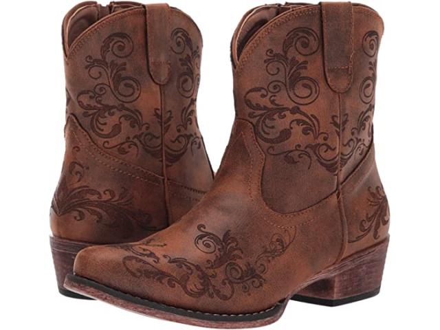 (取寄) ローパー レディース ショート スタッフ Roper women  Short Stuff Vintage Cognac Faux Leather