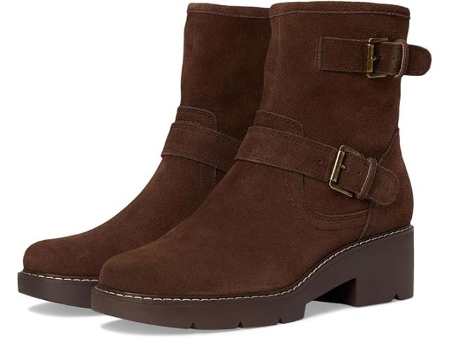 (取寄) ラッキーブランド レディース ダブル バックル モト ブーツ Lucky Brand women Migyn Double Buckle Moto Boots Cappuccino