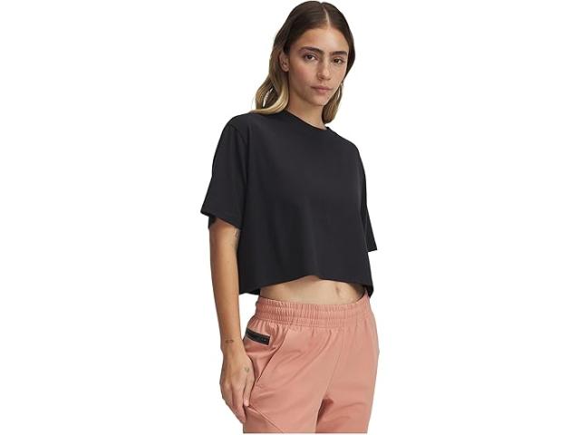 (取寄) アンダーアーマー レディース ライバル ショート スリーブ T-シャツ Under Armour women Rival Short Sleeve T-Shirt Black/Black/White