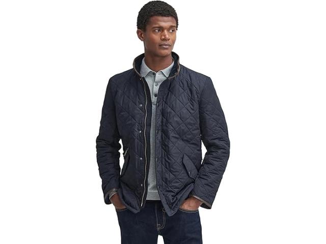 (取寄) バブアー メンズ パウエル キルト Barbour men Powell Quilt Navy