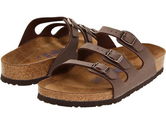 (取寄) ビルケンシュトック レディース フロリダ ソフト フットベッド - ビルキブク Birkenstock women Birkenstock Florida Soft Footbed - Birkibuc Mocha Birkibuc
