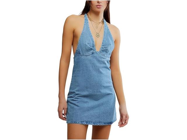 (取寄) フリーピープル レディース トレビ デニム ミニ Free People women Trevi Denim Mini Celestial Blue