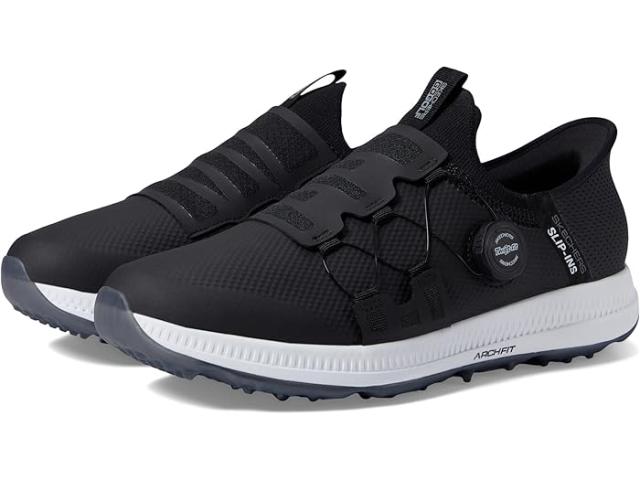 (取寄) スケッチャーズ ゴルフ メンズ ゴー ゴルフ エリート 5 ハンズ フリー スリップ-インス Skechers GO GOLF men Skechers GO GOLF Go Golf Elite 5 Hands Free Slip-Ins Black/White