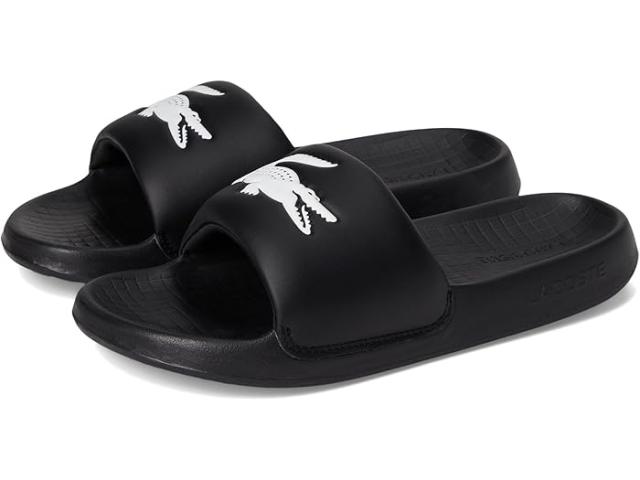 (取寄) ラコステ メンズ サーブ スライド 1.0 Lacoste men Serve Slide 1.0 Black/White Croc
