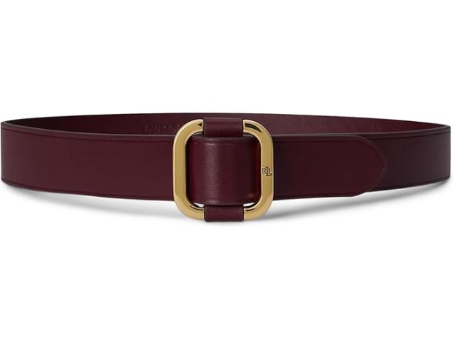 (取寄) ローレン ラルフローレン レディース レザー ベルト Lauren Ralph Lauren women Slide-Buckle Leather Belt Dark Garnet