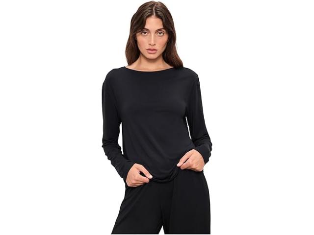 (取寄) エバージェイ レディース ジゼル モーダル エブリデイ ロング スリーブ ティー Eberjey women Gisele Modal Everyday Long Sleeve Tee Black